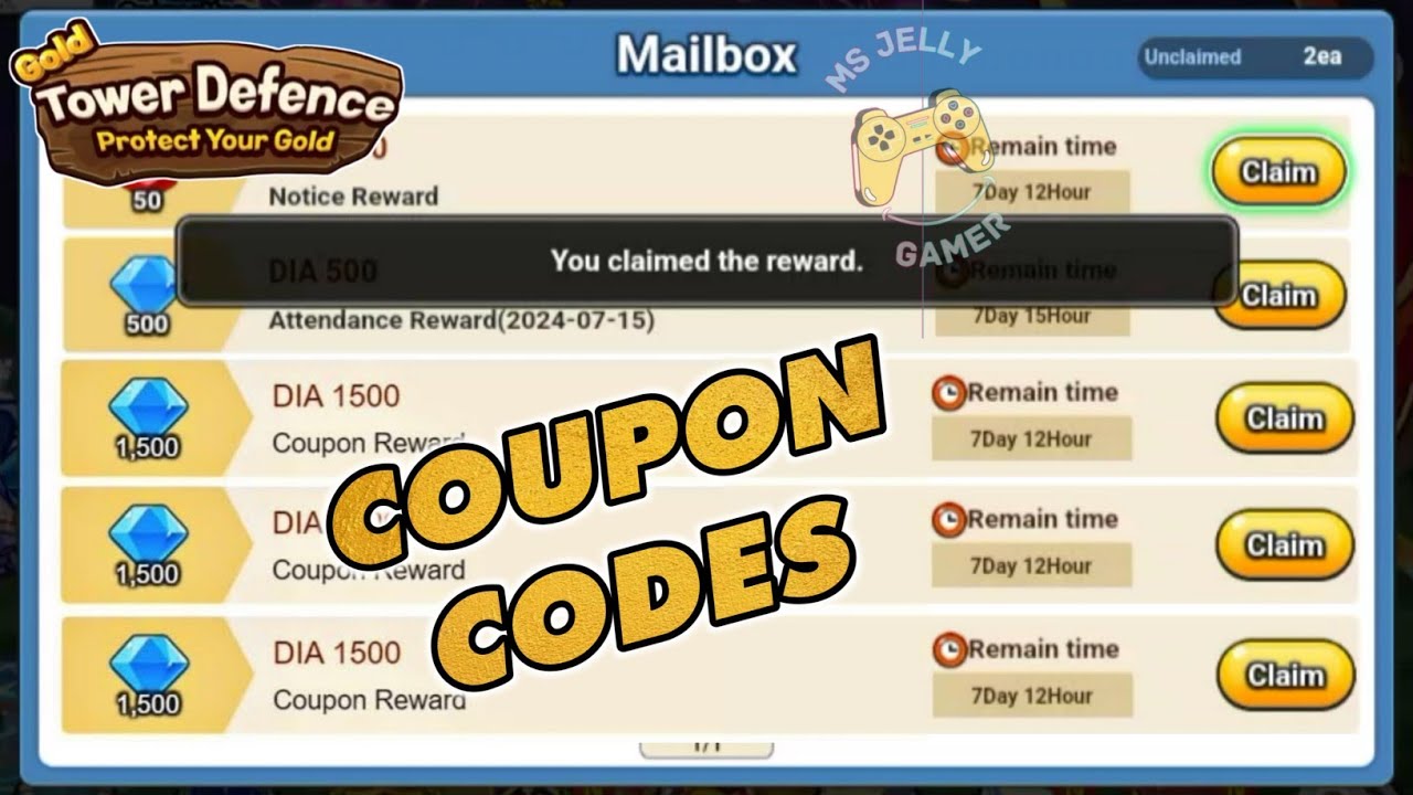 Free Ruby🤯 Coupon Code!! Gold Tower Defence | New Gold Tower Defence M ...