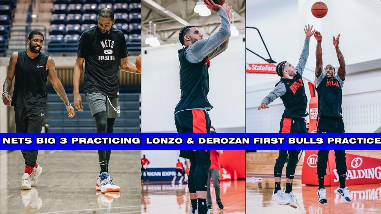 Brooklyn Nets BIG 3 Practicing(KD, Kyrie, Harden)! Lonzo & DeRozan ...