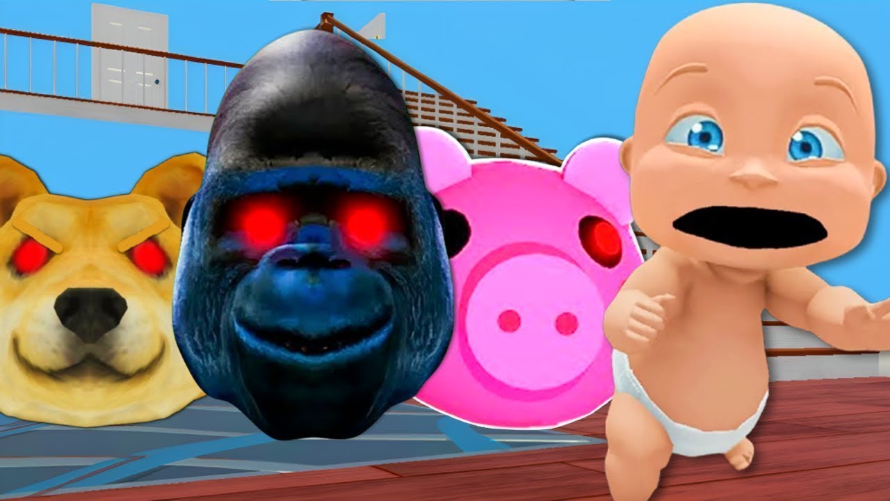 Baby Escapes EVIL HEAD ZOO! - YouTube