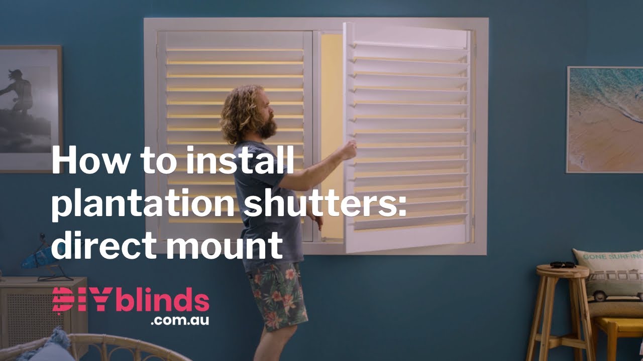 How To Install Direct Mount Plantation Shutters - YouTube