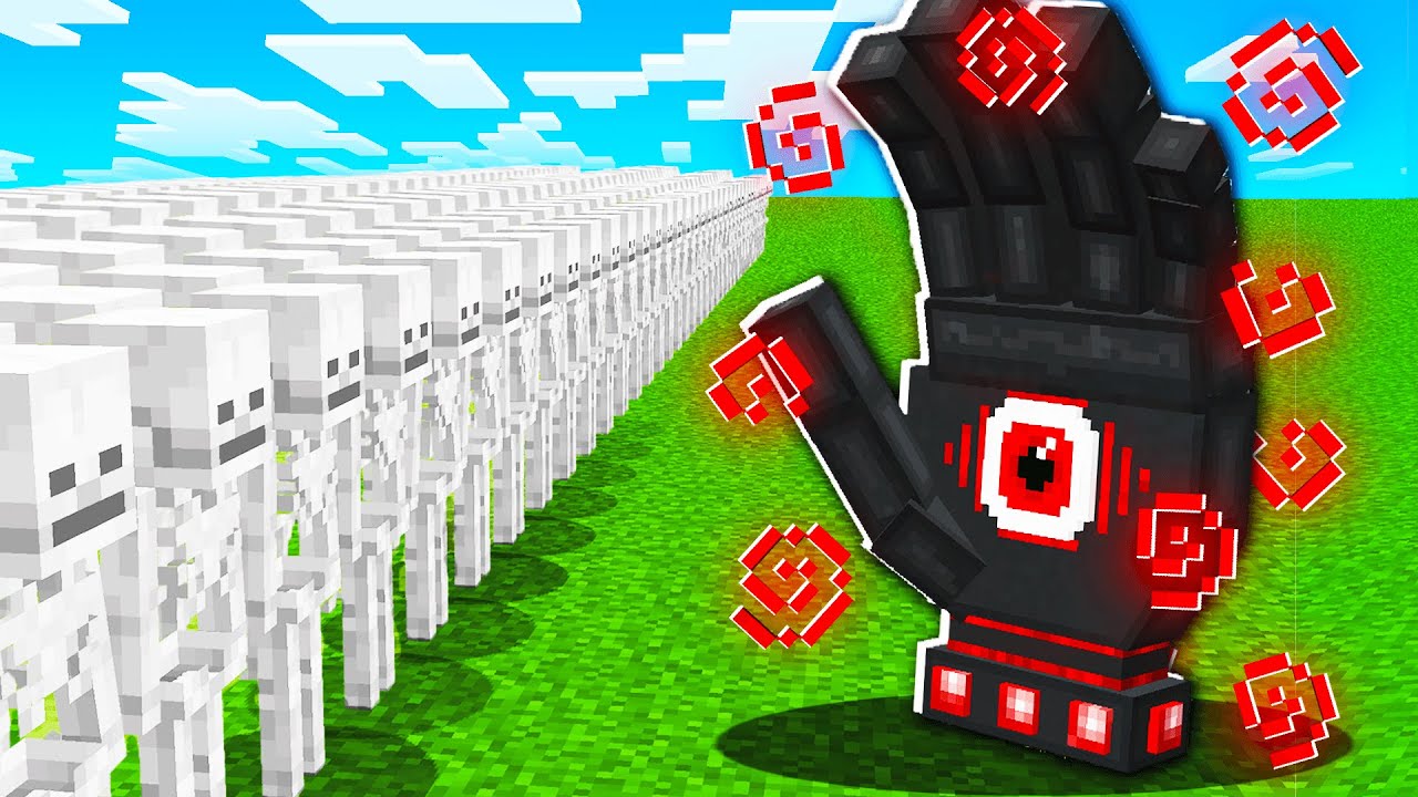 1000 Skeletons Vs Hand God Minecraft Mob Battle Youtube