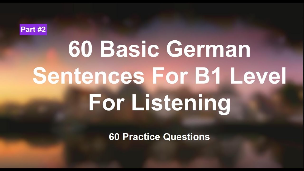 How to listen German Easy Way part 2 | German B1 course online free ...