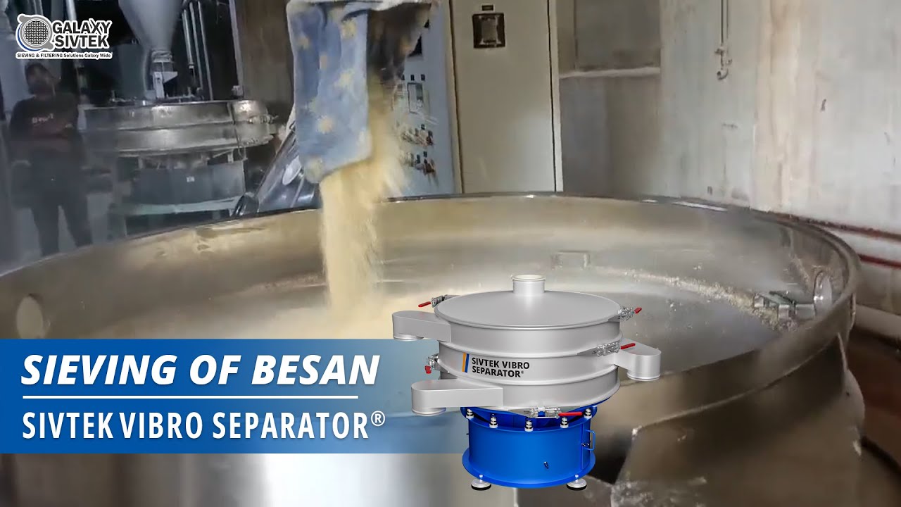 Sieving Besan with Galaxy Sivtek Vibro Separator. - YouTube