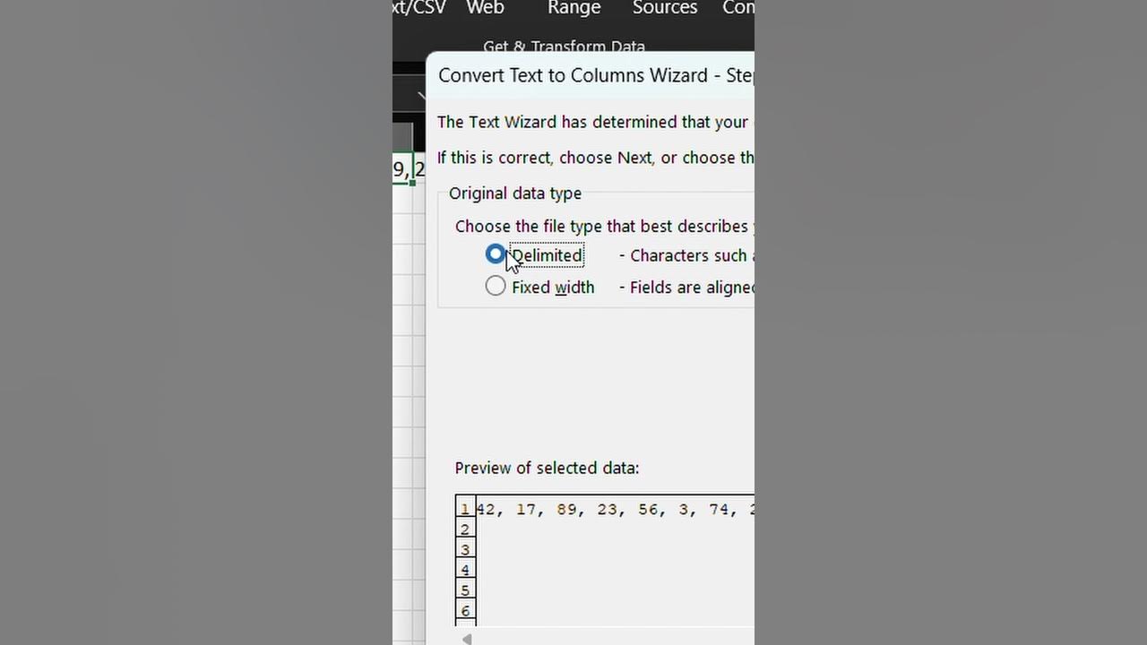 How to enter data seperated by comma into a column in Excel || #shorts ...