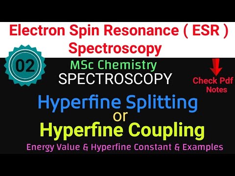 Hyperfine Splitting or Hyperfine Coupling # ESR SPECTROSCOPY MSc ...