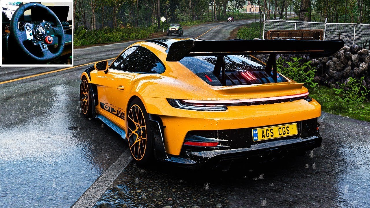 Porsche 911 GT3 RS - forza horizon 5 | logitech g29 steering wheel ...