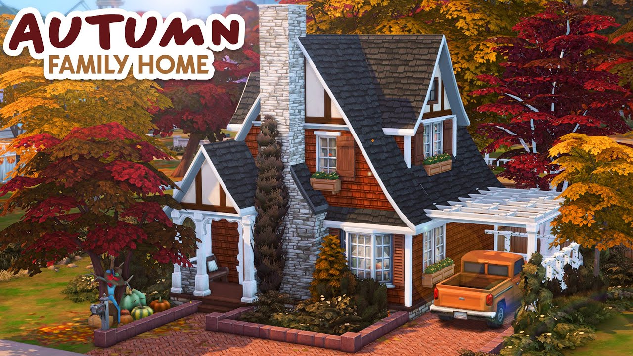 Autumnal Family Cottage // The Sims 4 Speed Build - YouTube
