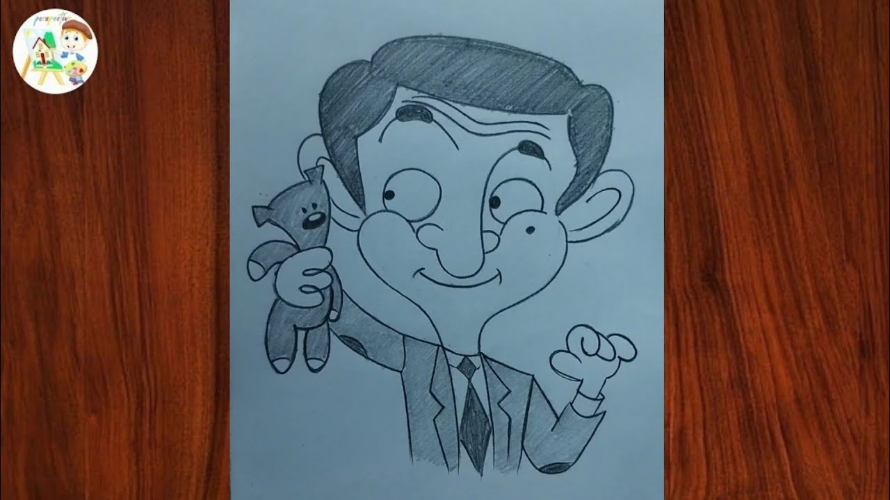 Mr bean drawing step by step for beginners l How to draw mr bean - YouTube