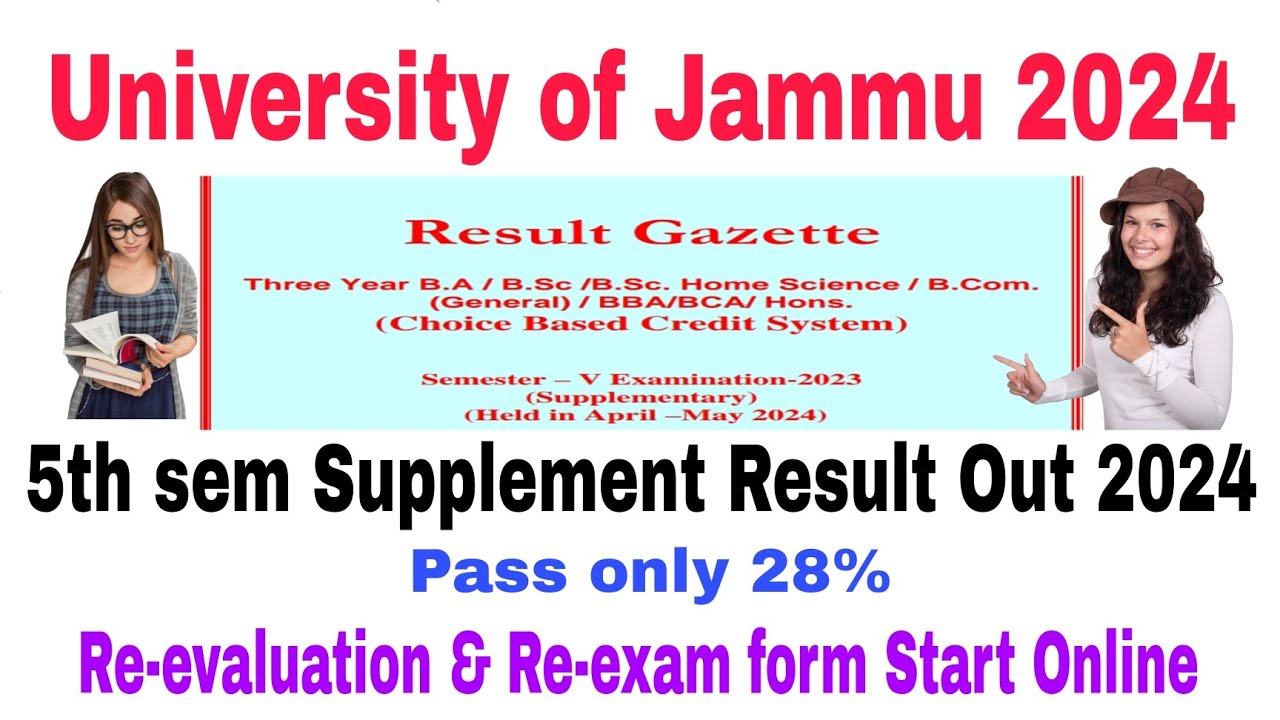 5th sem Supplement Result Out 2024 Jammu University | Re-evaluation ...