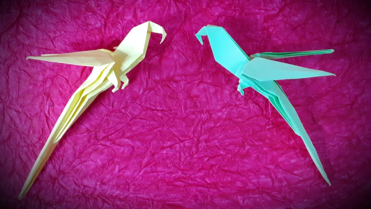 Parrot Origami, How to make parrot from paper, - YouTube