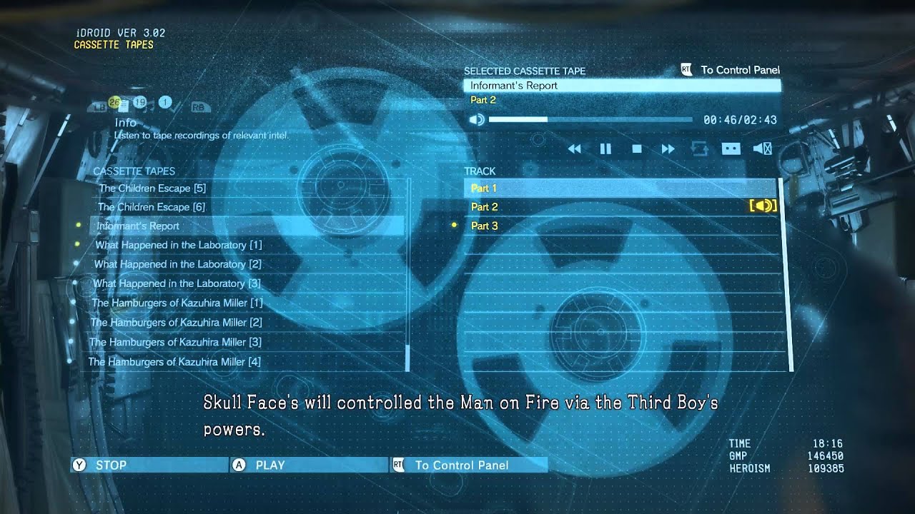 MGS5 Tapes - Informant's Report - YouTube
