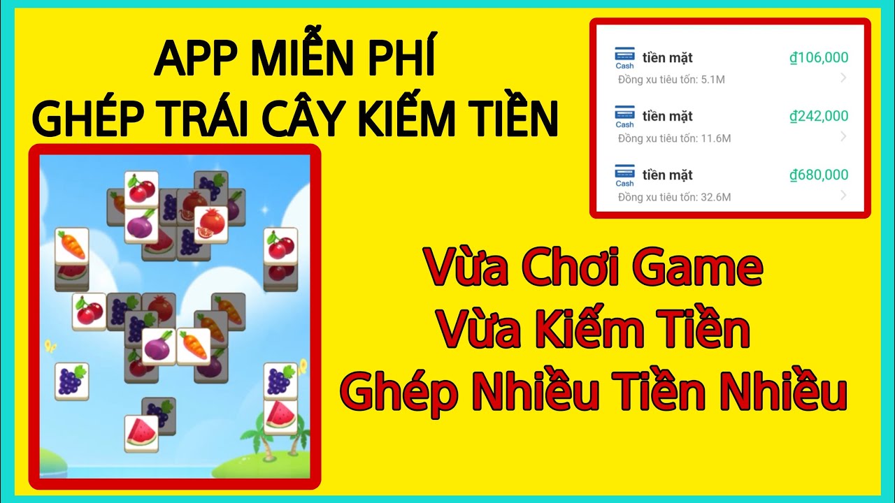 FunCrush Ghép Trái Cây Kiếm Tiền, Ghép Nhiều Tiền Nhiều - YouTube