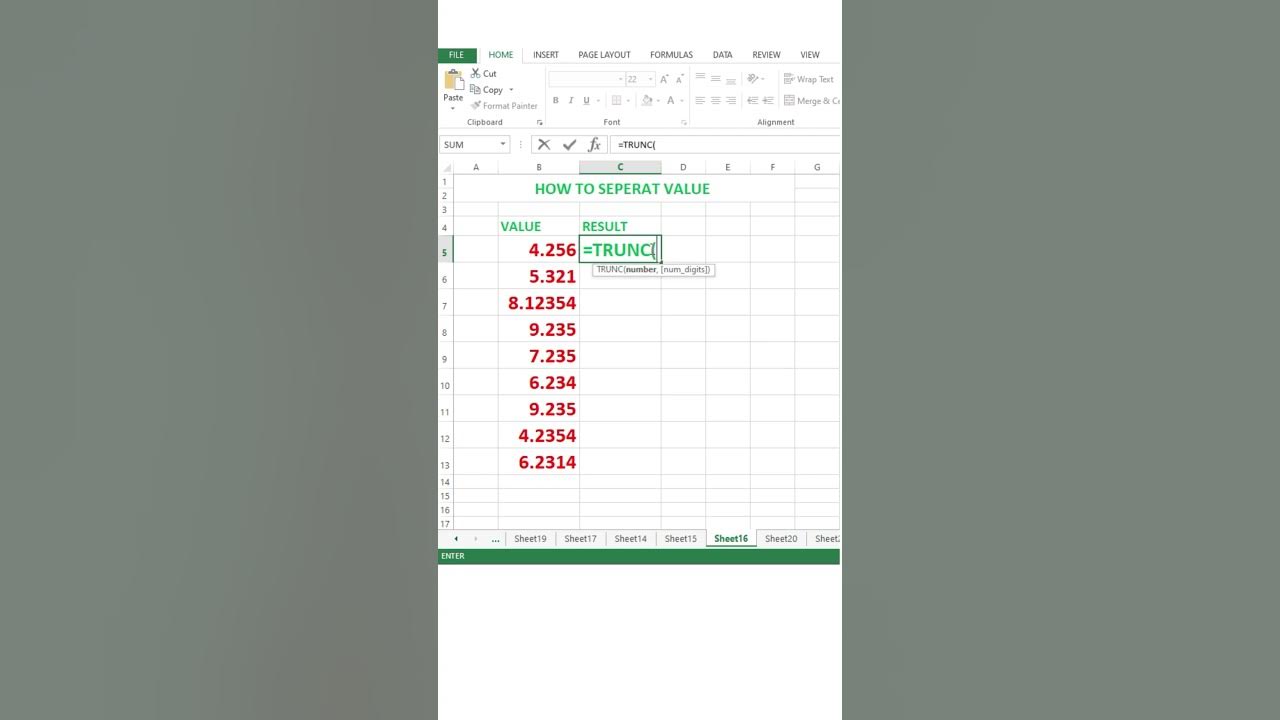 HOW TO SEPARATE DECIMALS VALUE - YouTube