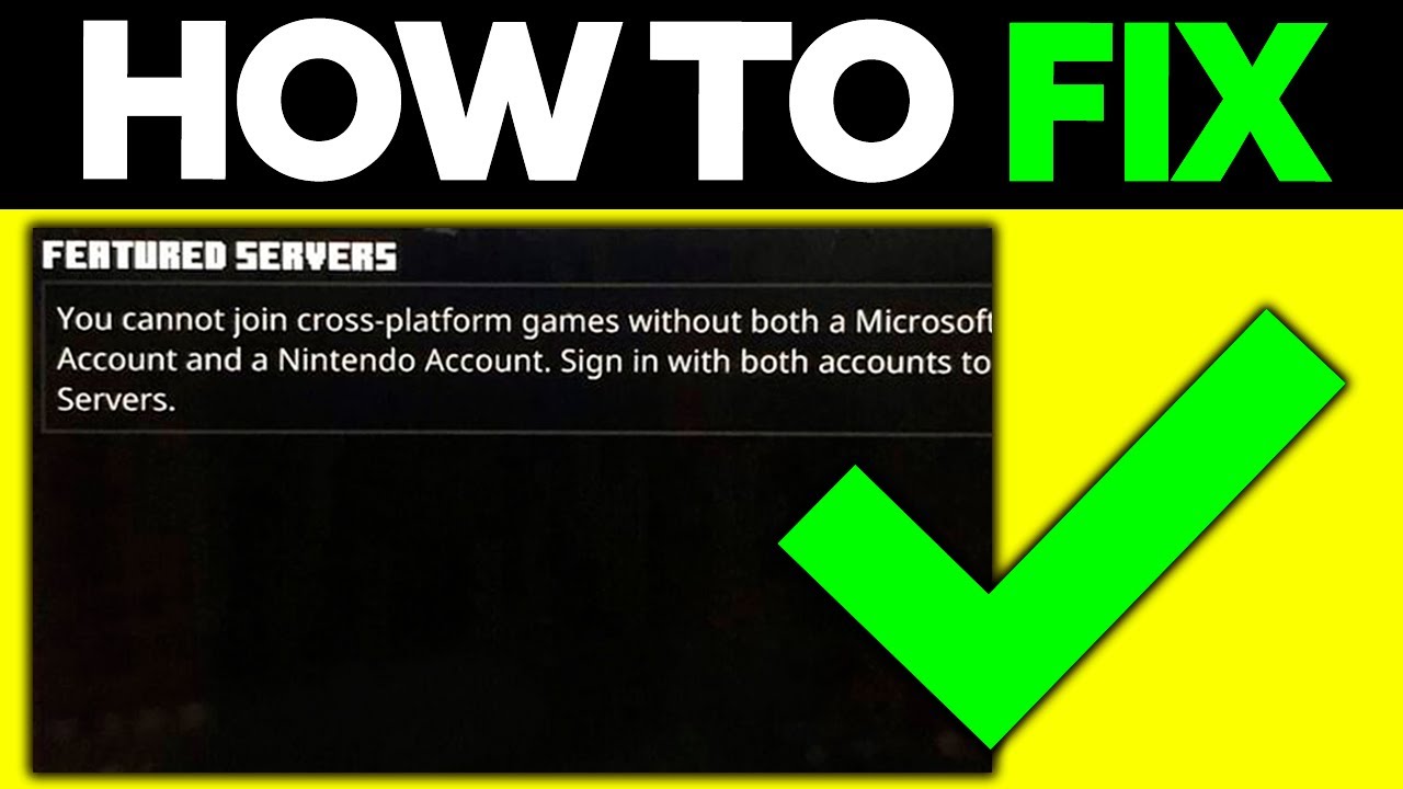 How To FIX 'You Cannot Join Cross Platform' Minecraft Nintendo Switch ...