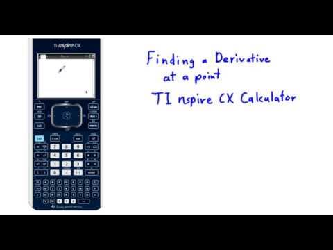 Finding the Derivative at a Point TI Nspire CX Calculator - YouTube