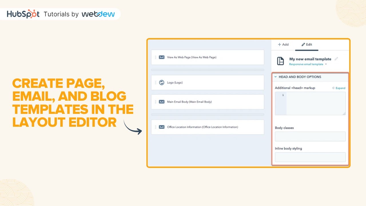 How to create page, email, and blog templates in the layout editor ...