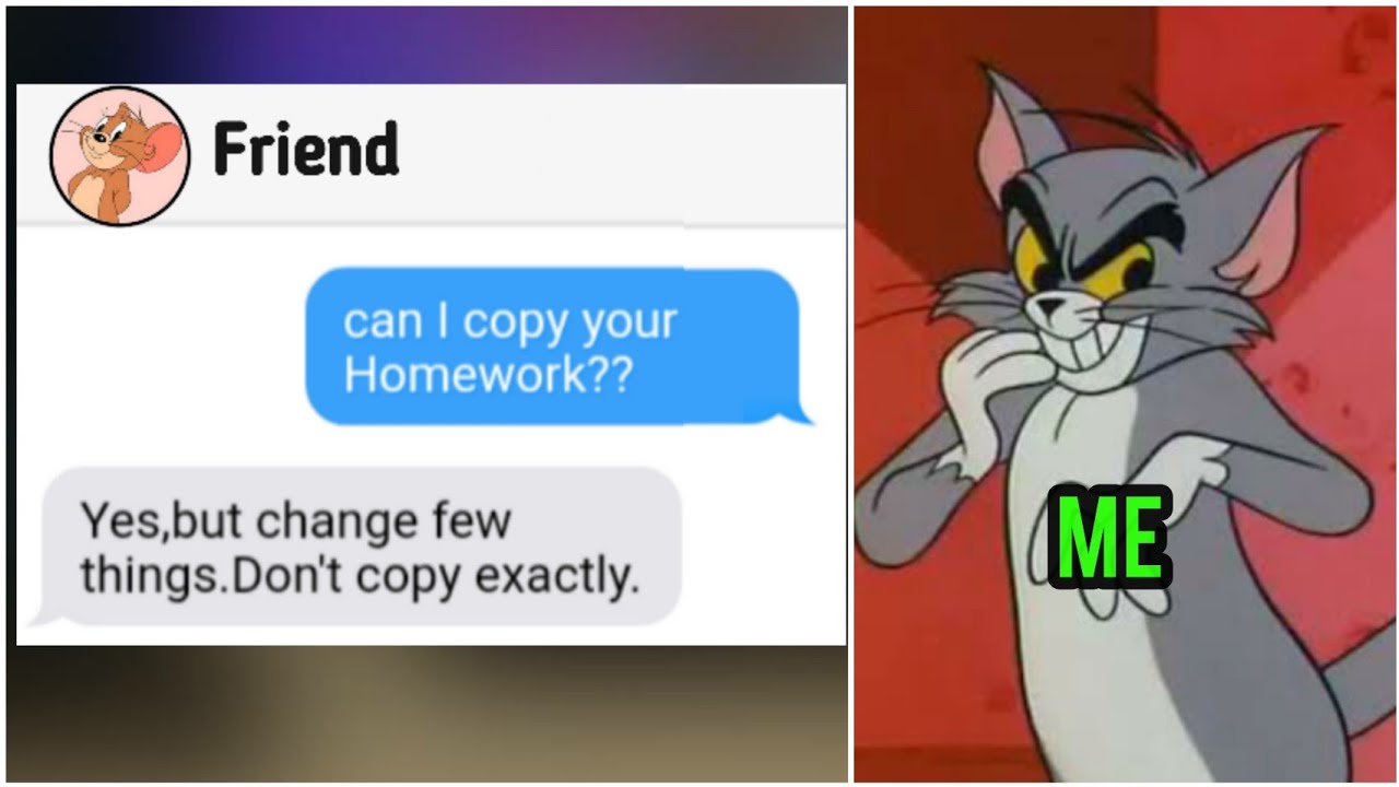 When you COPY Homework from your friend... - YouTube