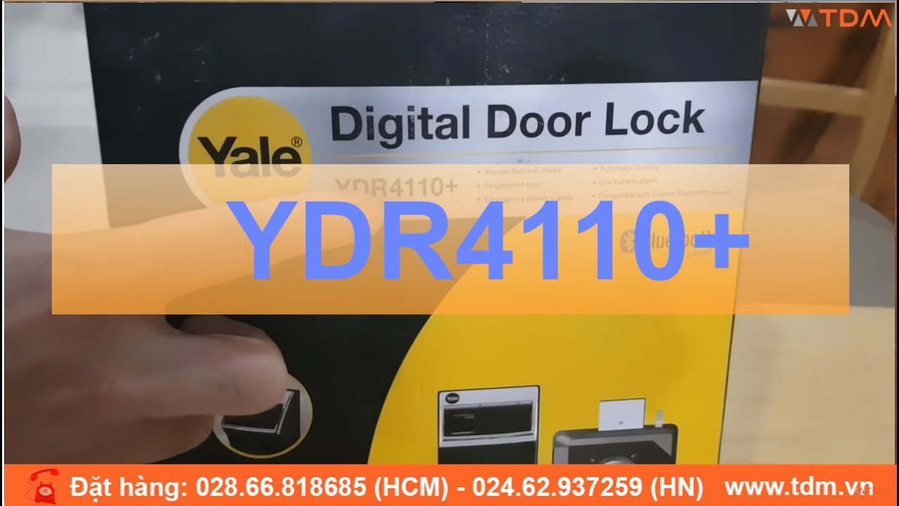 Đập hộp khóa điện tử vân tay Yale YDR 4110 thông minh loại rimlock giá ...
