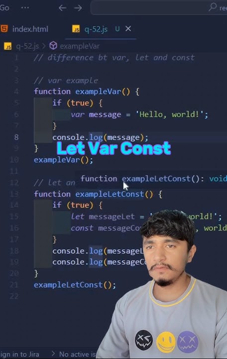 Let Var Const difference in javascript #coding #programming - YouTube