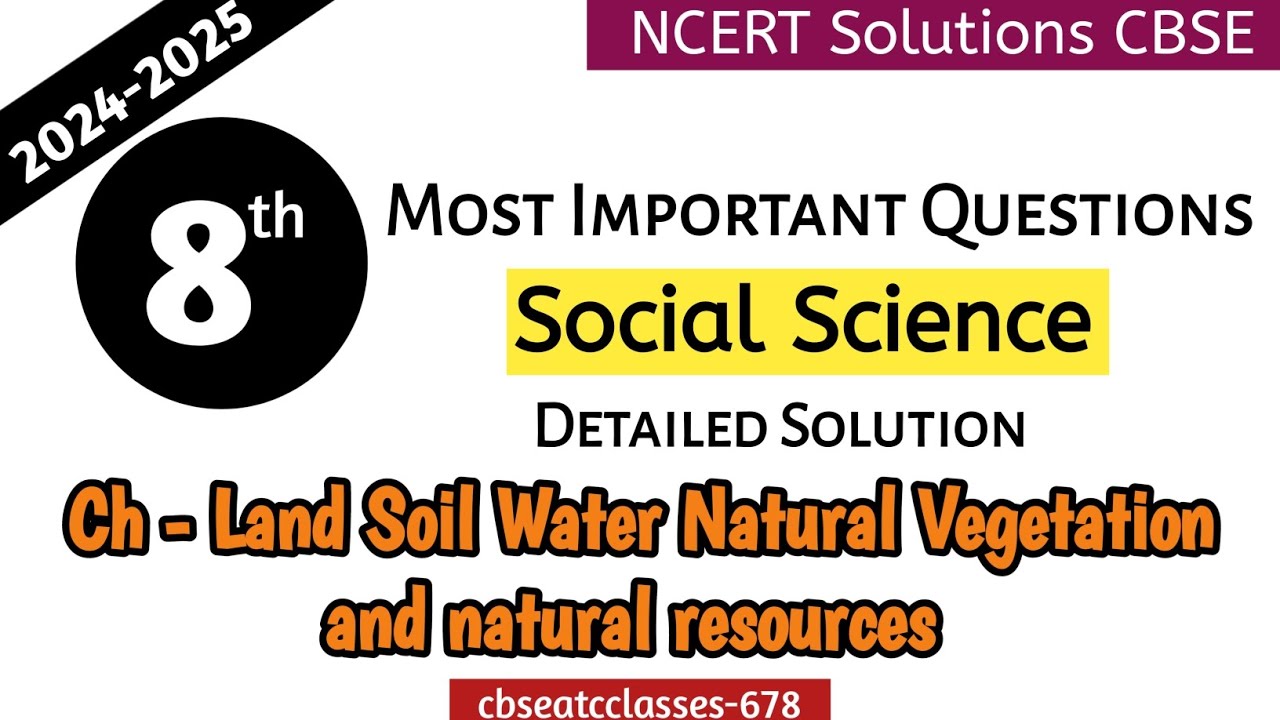 Class 8 Social Science Geo Mid-Term Exam |Chapter2:Landforms & Natural ...