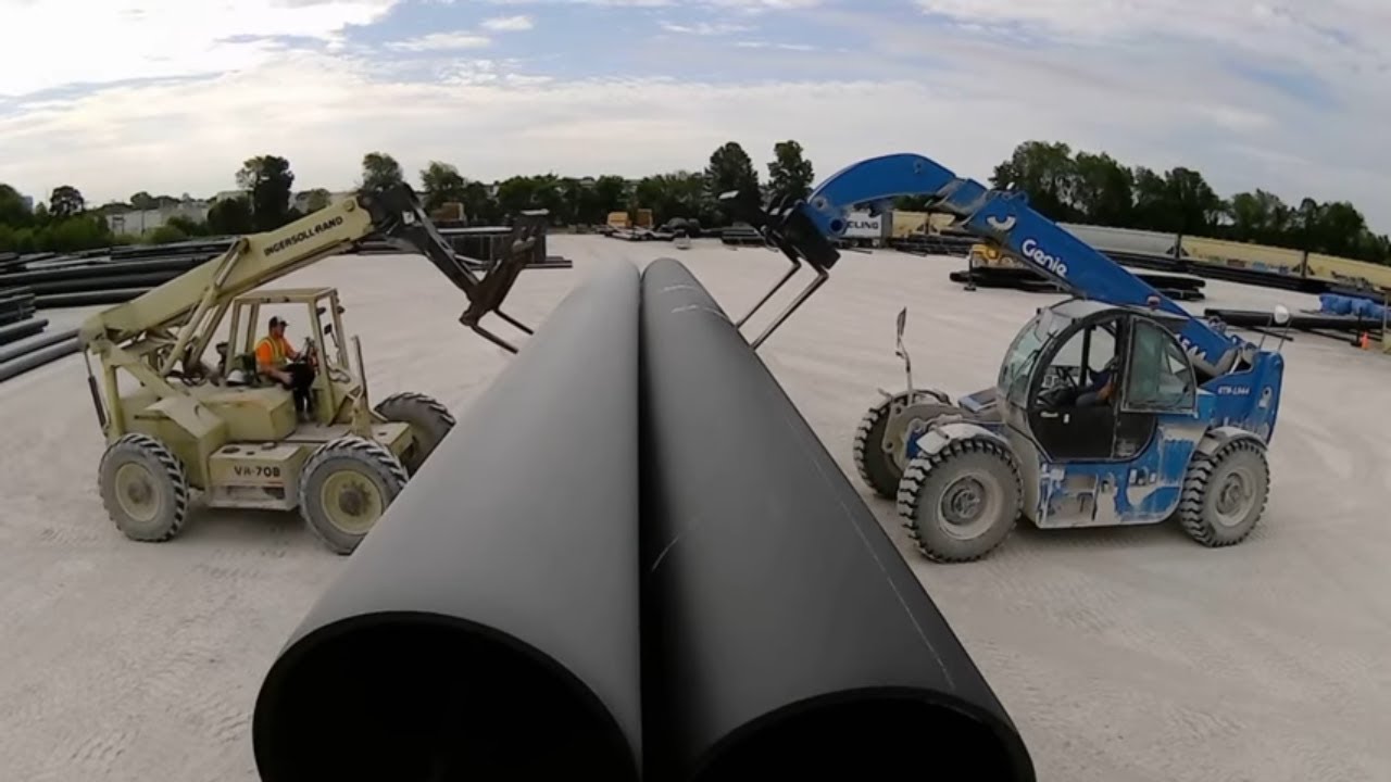 #512 Big Metal Poles Skidded Coils Big Plastic Pipe Life of an Owner ...