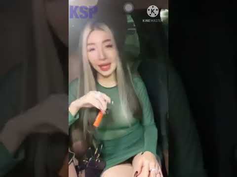 Beautiful sexy Vietnam girl in the car