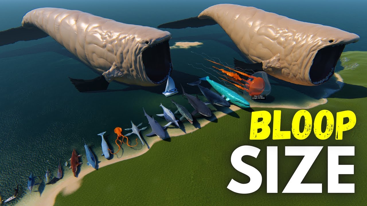 Bloop Size Comparison 3D || Sea Monsters SIZE Comparison 3D #elgranmaja ...