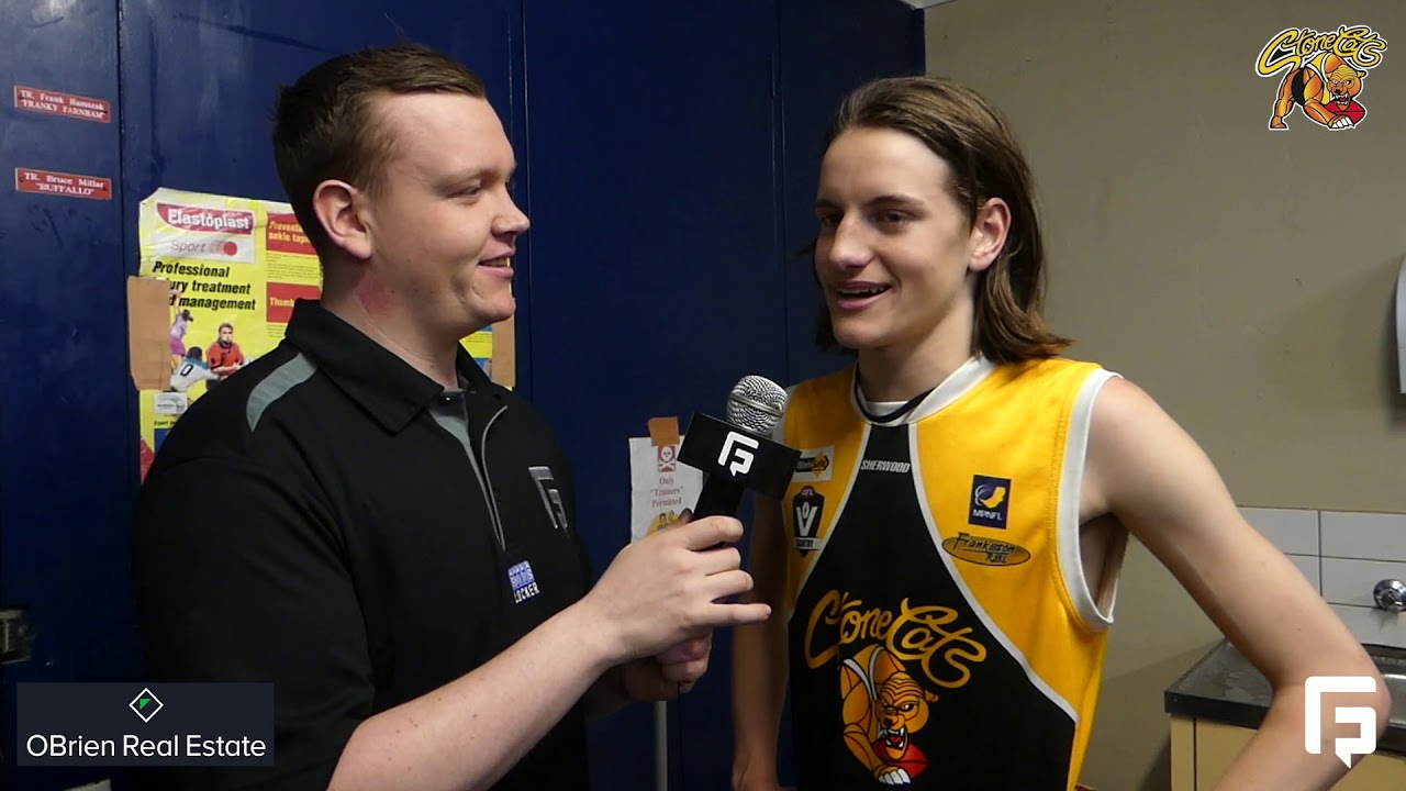 Frankston YCW Post Game Under 19s Jordan Berenger , Rhys Wilkinson and ...