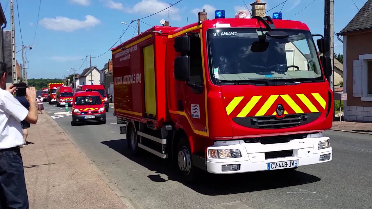 Défilé congrès Sapeurs-Pompiers du Cher / SDIS 18 - YouTube