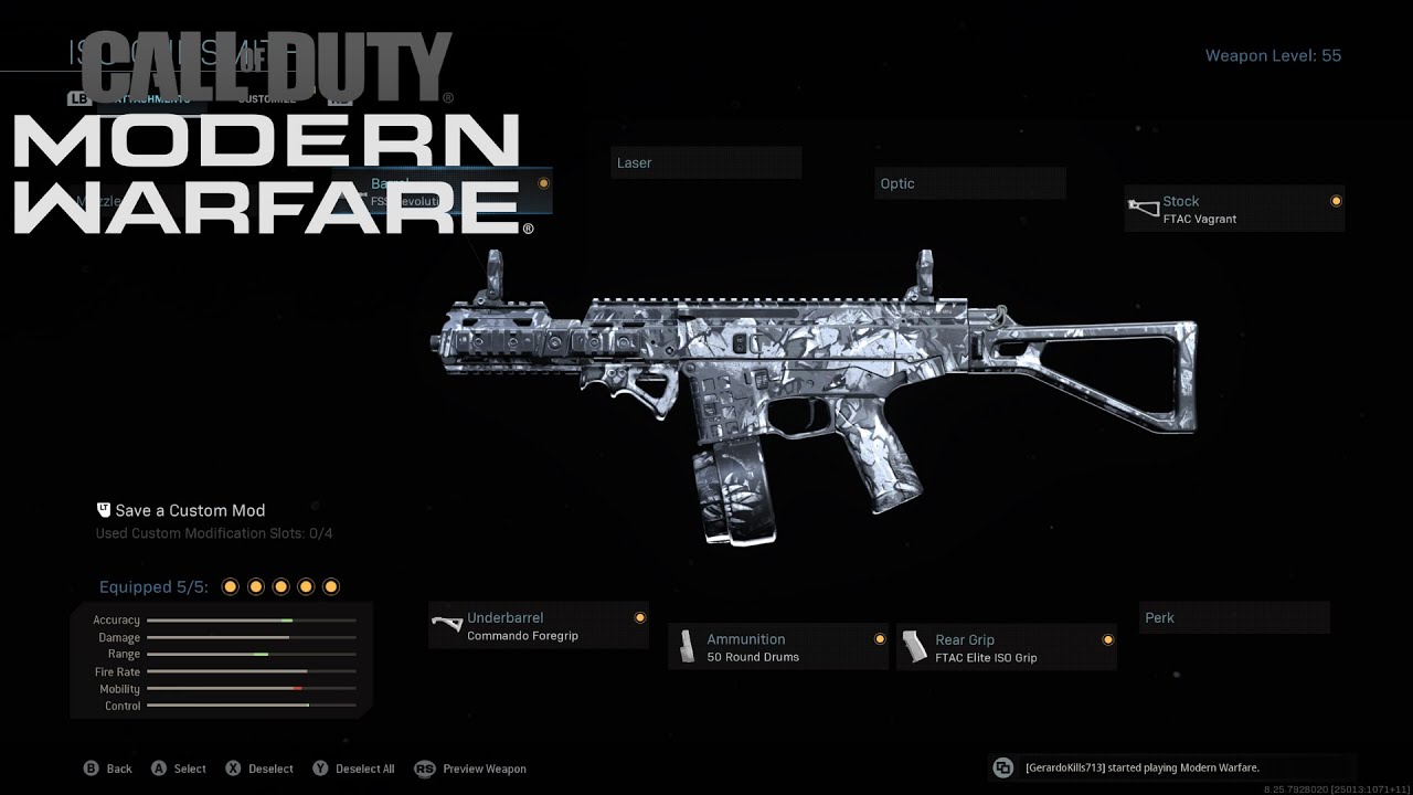 Call Of Duty MW ( My Best Iso smg loadout) - YouTube