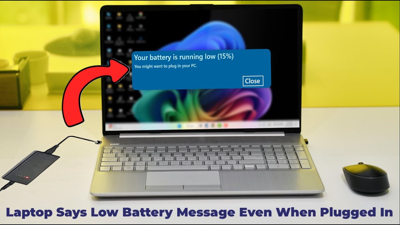 How to Fix 'Low Battery' Warning on Laptop Even When Plugged In - YouTube