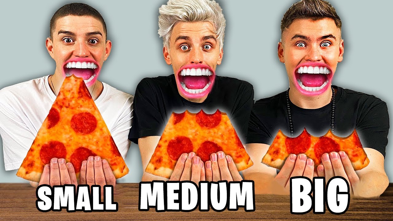BIG, MEDIUM or SMALL BITE CHALLENGE! - YouTube