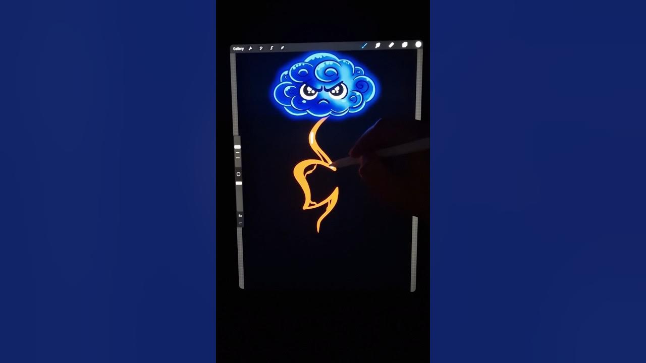 Thunder animation procreate - YouTube