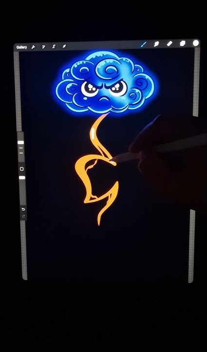 How to animate lightening bolt in procreate | #procreate #animation - YouTube