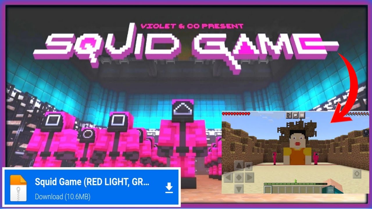 SQUID GAMES MOD for Minecraft PE MAP/ADDON *Direct Link* - YouTube