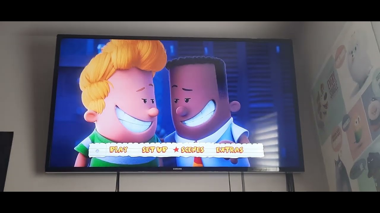 Captain Underpants The First Epic Movie 2017 UK DVD Menu Walkthrough ...