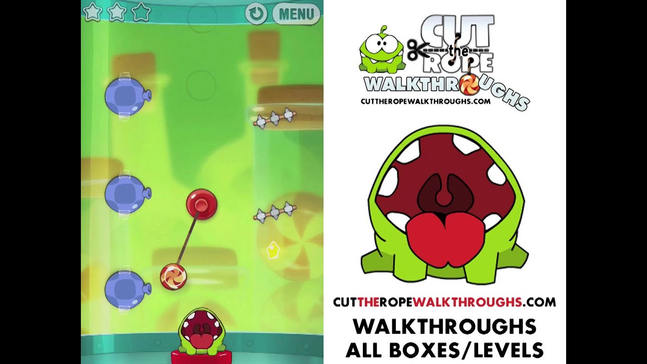 Sticky Steps 3-6 | Cut The Rope Experiments Walkthrough Level 3-6 - YouTube