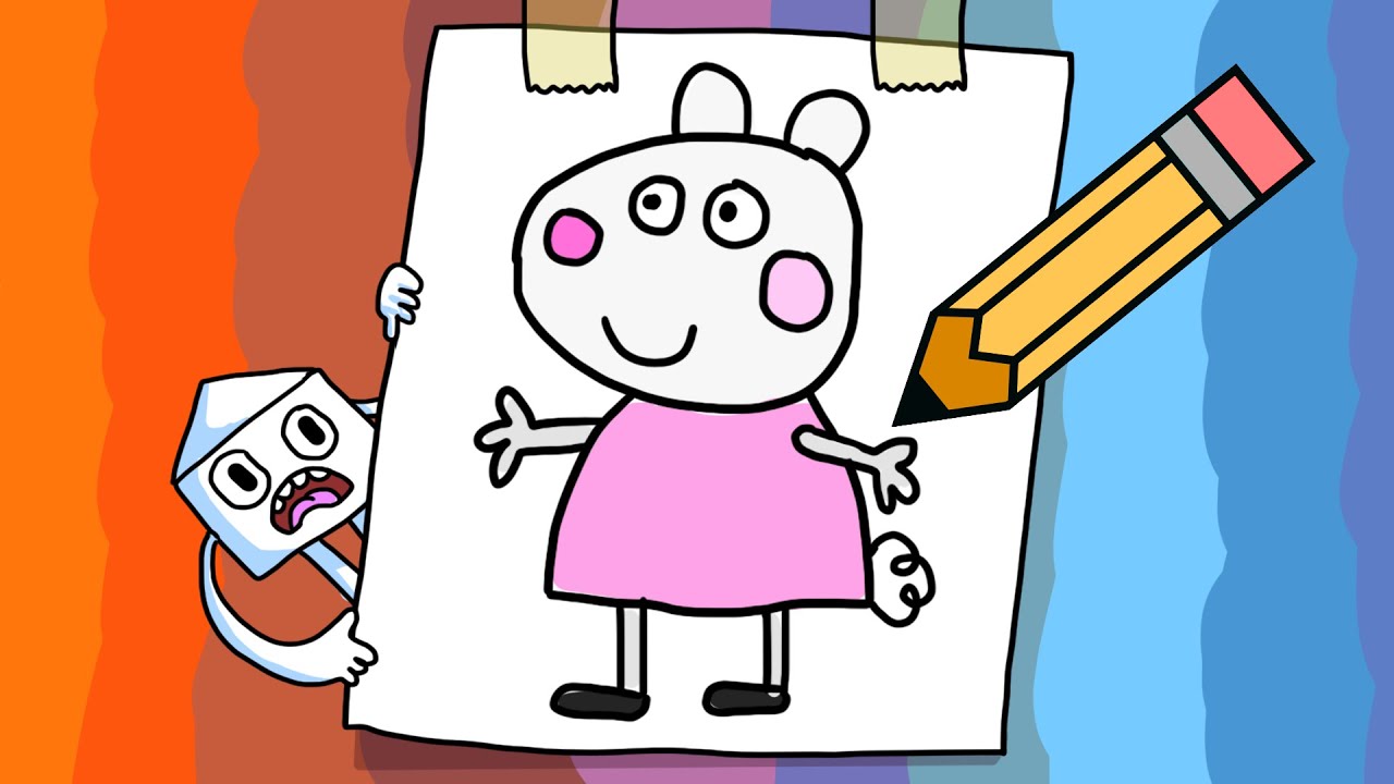 How to Draw Suzy Sheep from Peppa PIg - Learn to Draw - YouTube