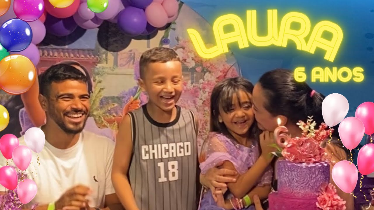 ANIVERSÁRIO DA LAURA - A festa! 💜 - YouTube