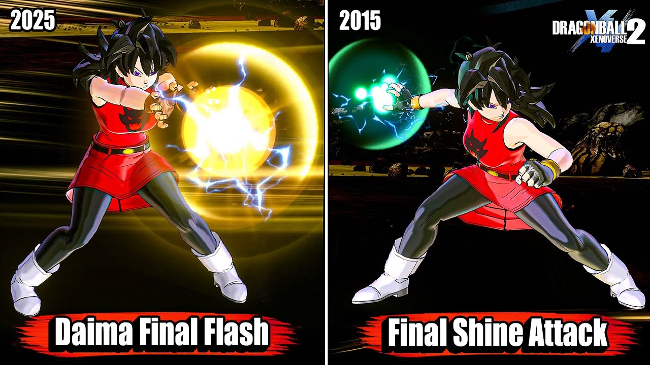 Final Flash (DAIMA) Vs Final Shine Attack Ultimate Comparison - Dragon ...