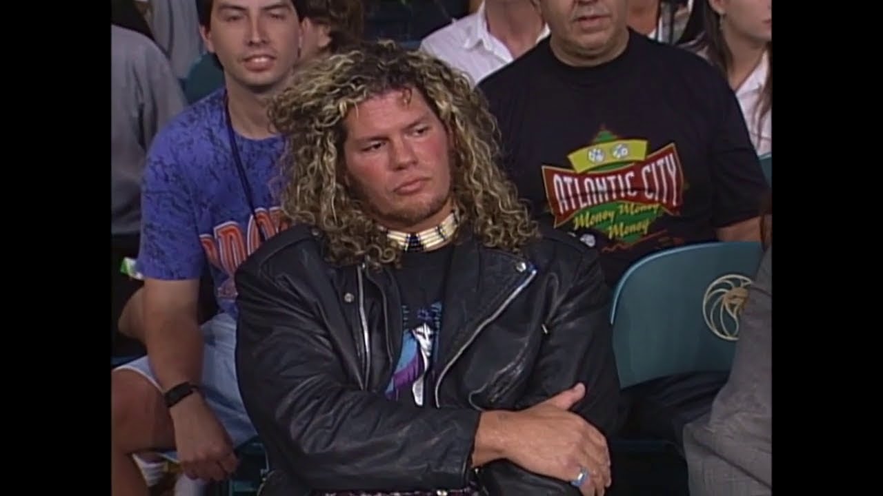 WCW Commentary spot Raven sitting Ringside at NItro! (Raven's WCW Debut ...