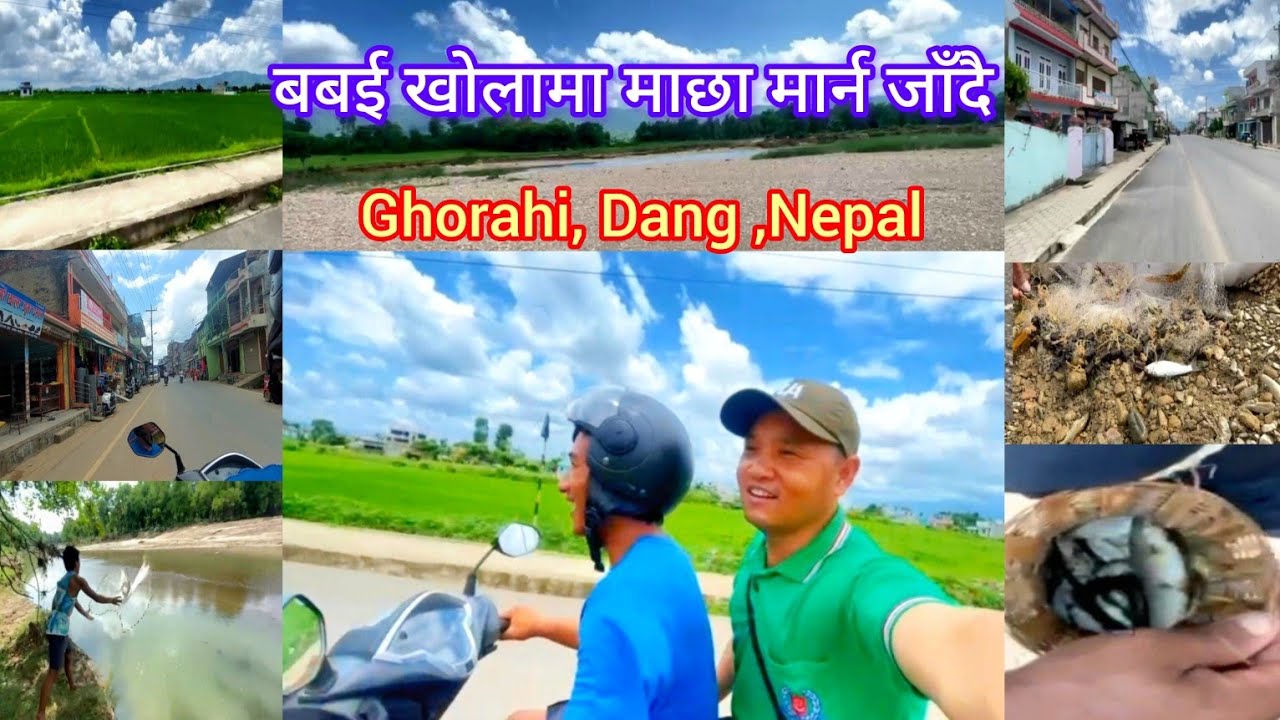 Fishing on Babai River Ghorahi Dang Nepal बबई नदीमा माछा मार्न जाँदै ...