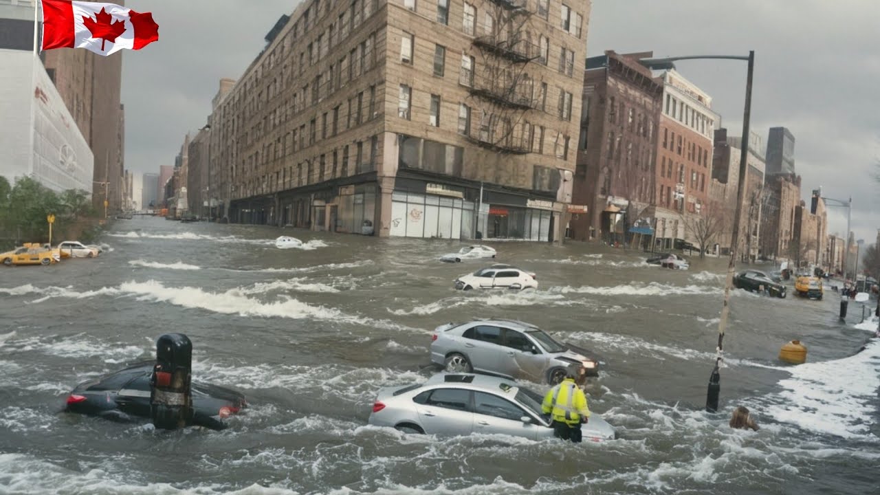 Canada Now! Toronto subway flooded, historical flood destroyed roads ...