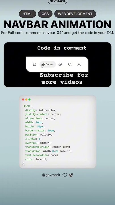 Nav Bar Animation Shortvideo Coding Css3animation Webdevelopment Viral Shortsfeed