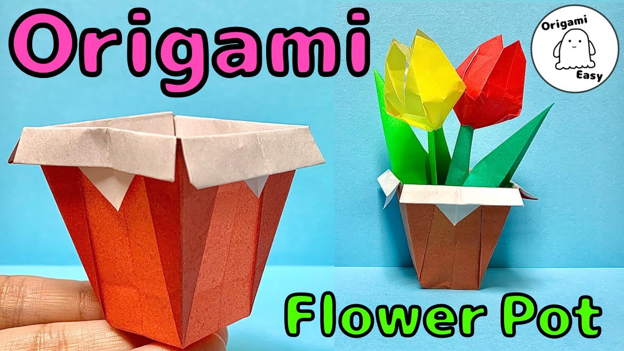 Origami Easy [Flower Pot] How to make - YouTube