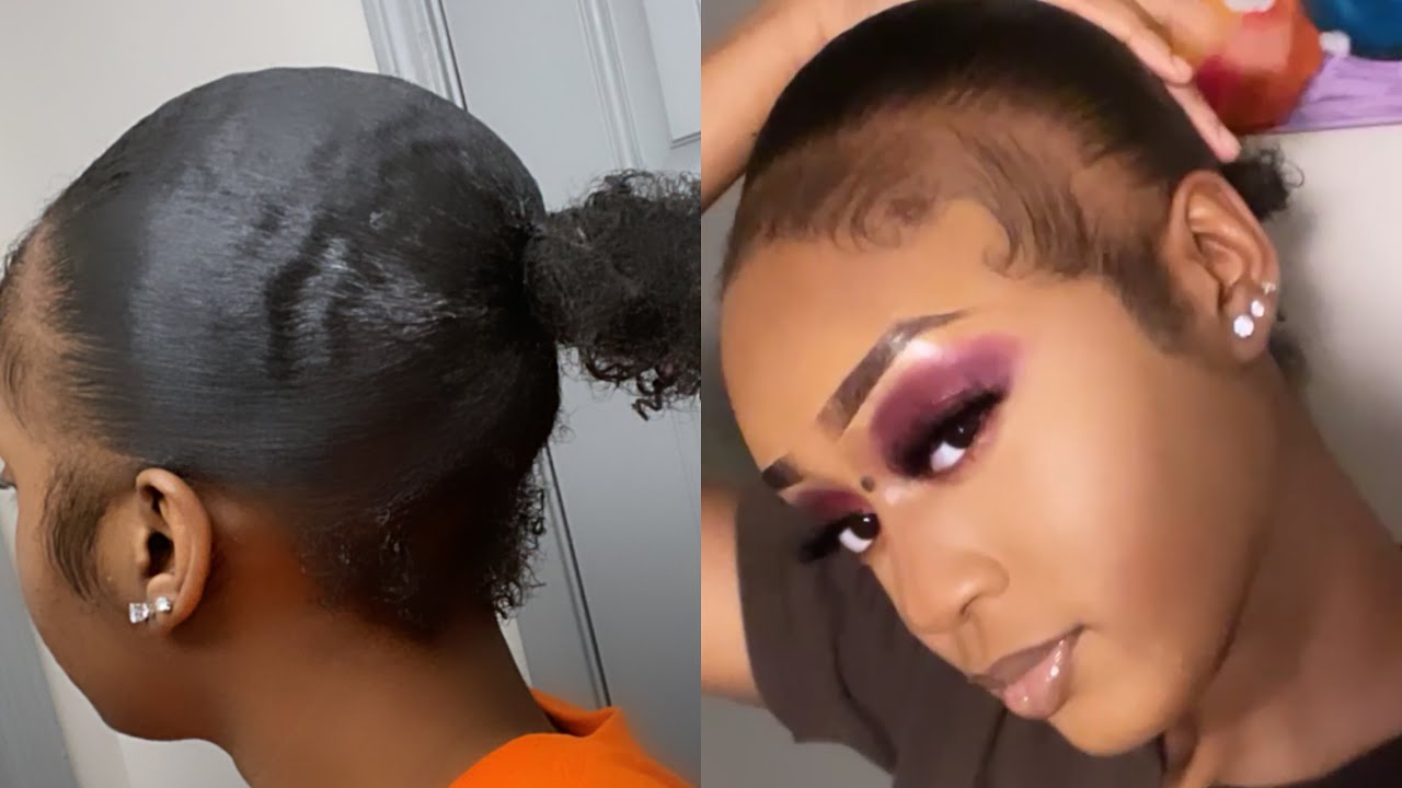 HOW TO GET YOUR HAIR VERY SLICK + EDGE TUTORIAL - YouTube
