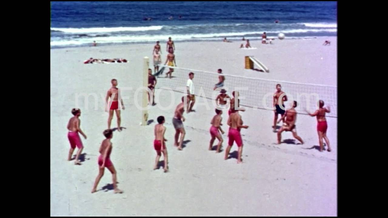 1950s Men's Beach Volleyball - YouTube
