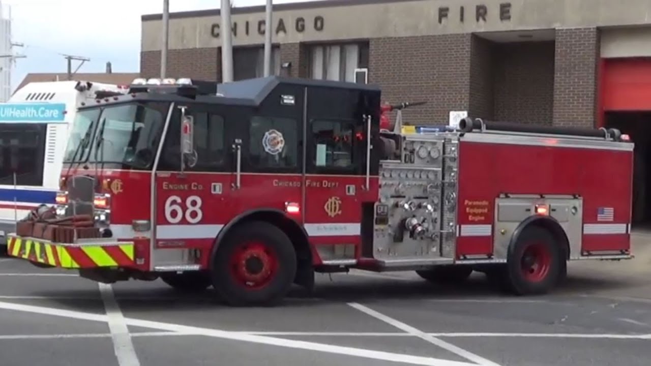 Chicago Fire Department Engine 68 & Ambulance 63 Responding - YouTube