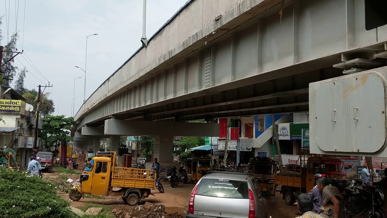 Marthandam steel flyover construction - YouTube
