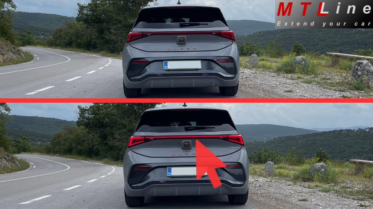 Cupra Born, MY2023 - rear LED DRL lights activation - vključitev ...